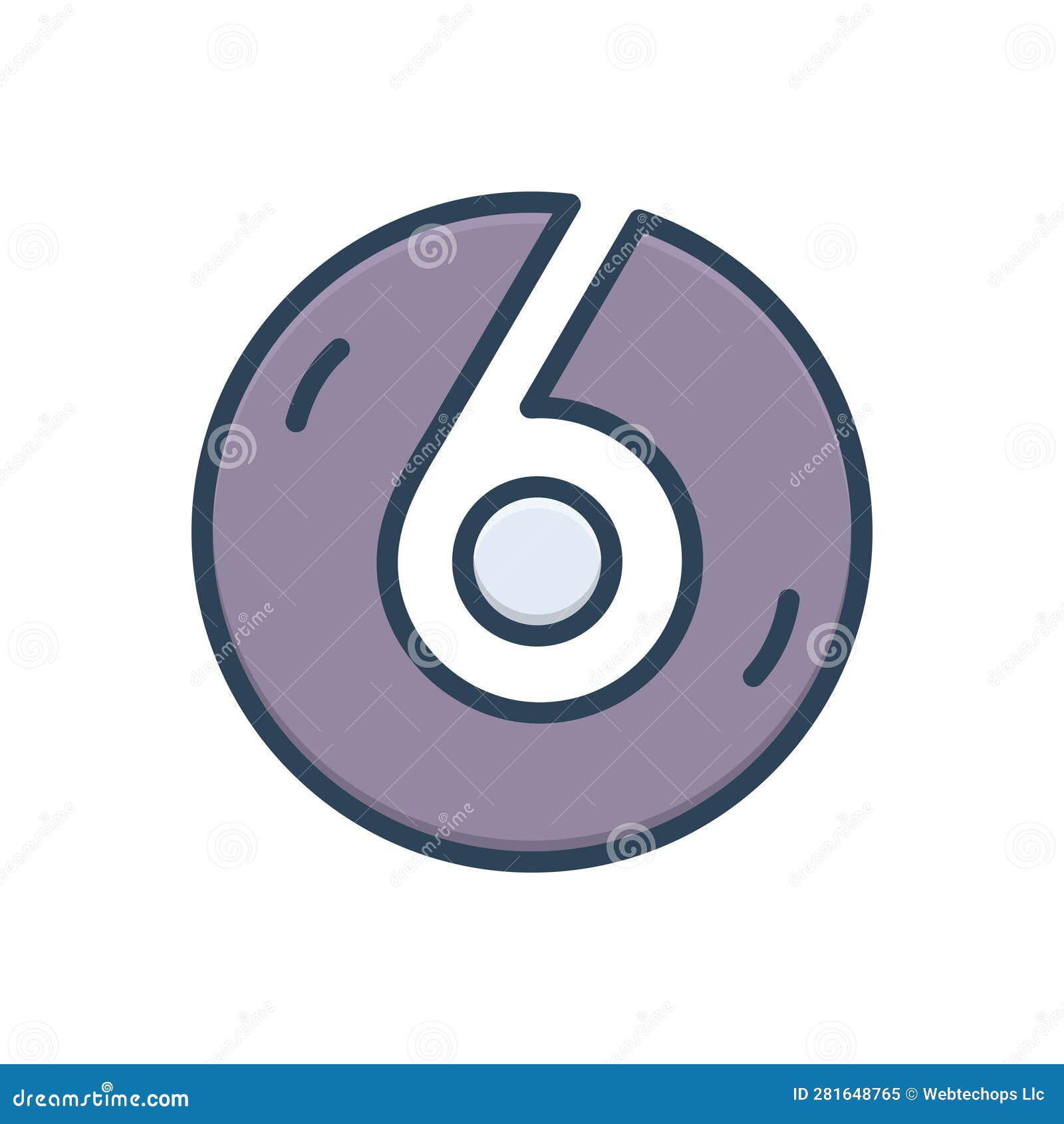 Color Illustration Icon for Six, Letter and Count Stock Illustration ...