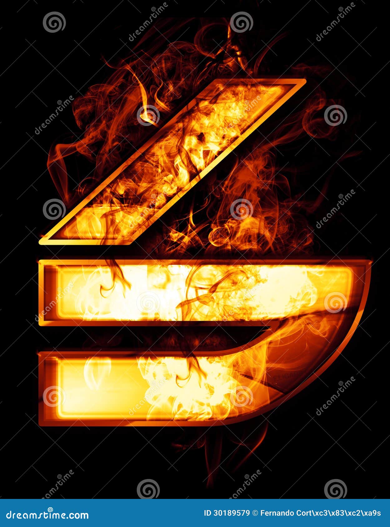 Number 8 Fire. Flames Font Eight . Tattoo Alphabet Character. Fiery ...