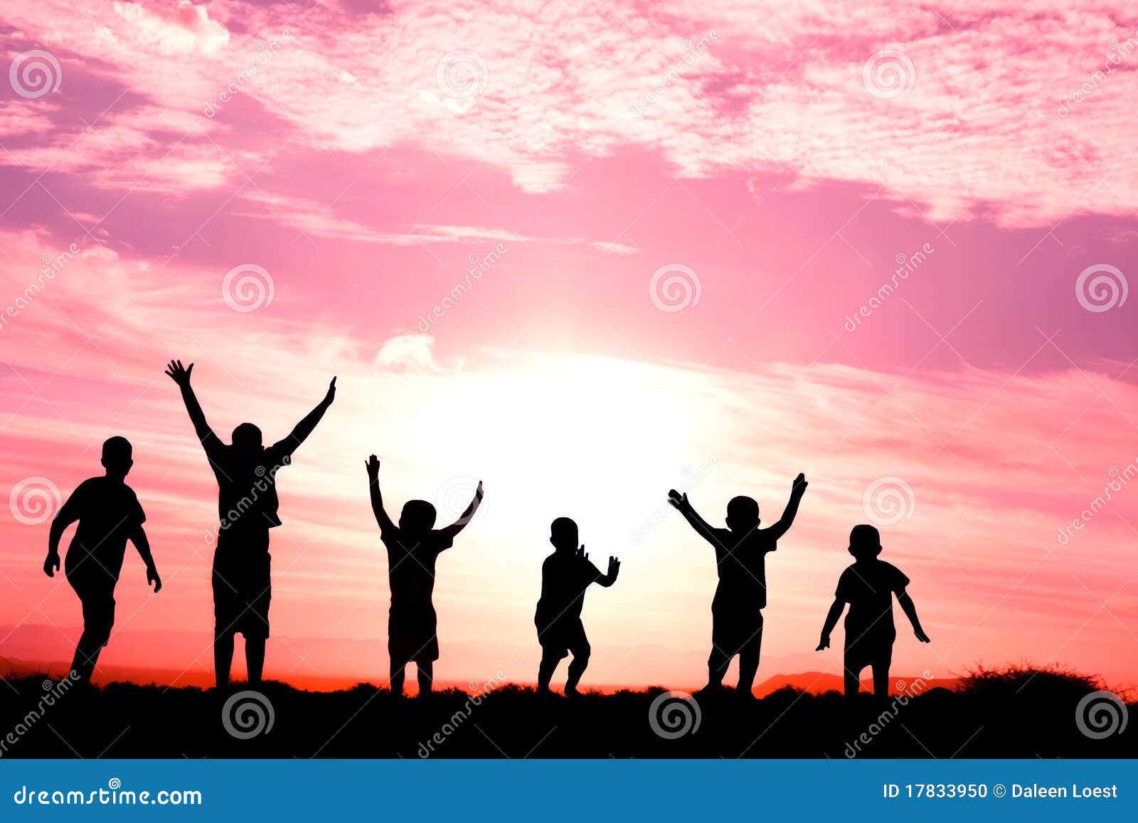 Family Of Six Silhouette