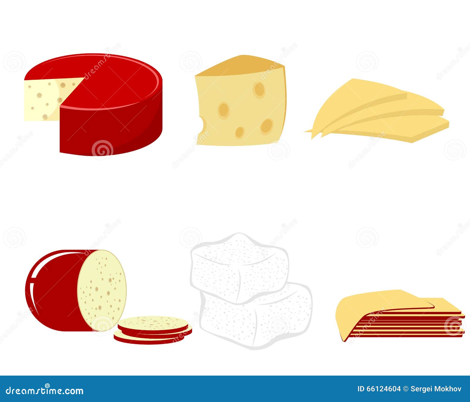 Six kind of cheese stock vector. Illustration of parmesan - 66124604