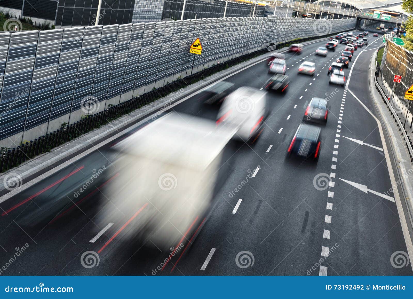 Six Lane Controlled-access Highway in Poland Stock Photo - Image of ...