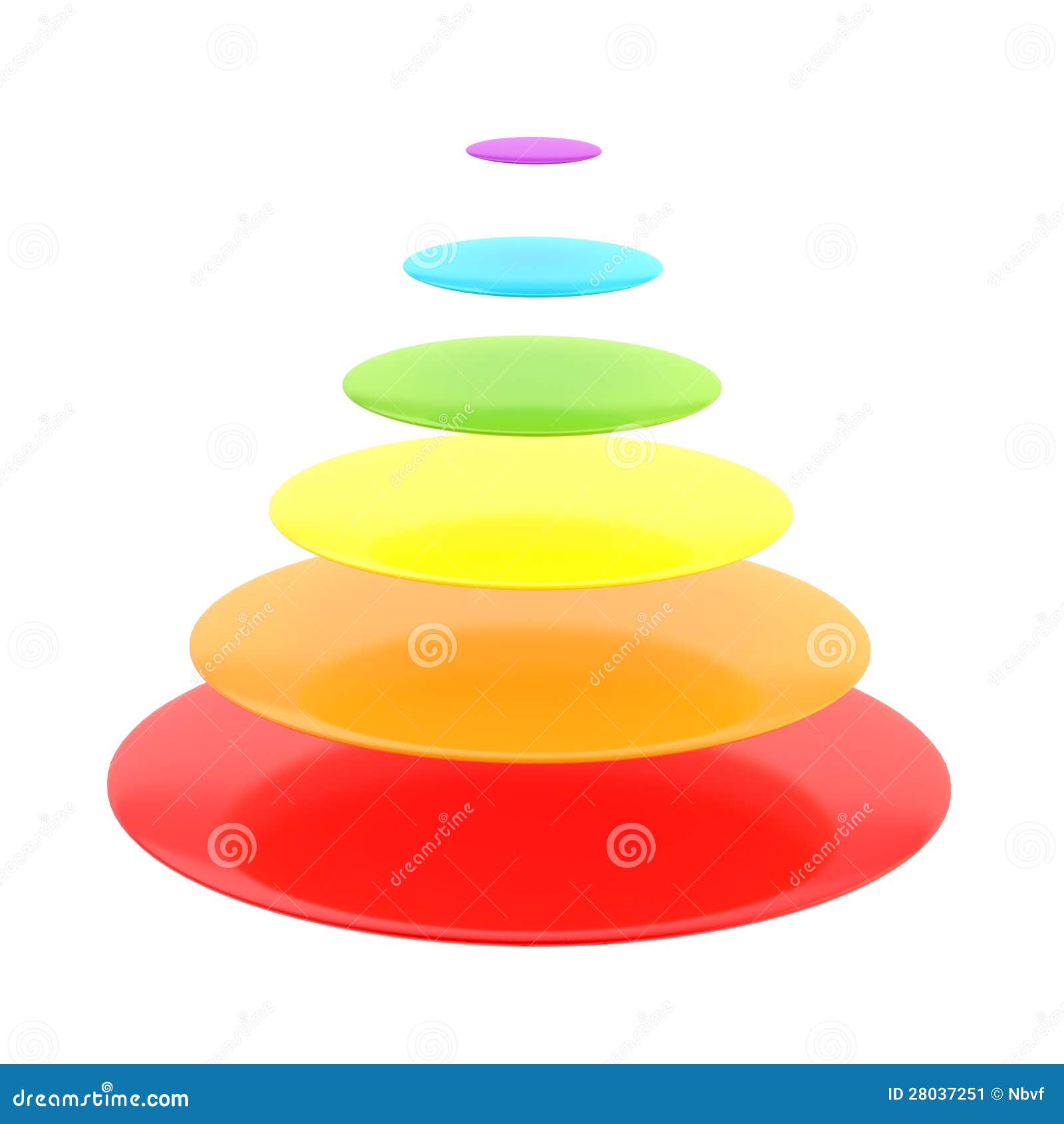 Six Layer Cone Pyramid Isolated Stock Illustration - Illustration of ...