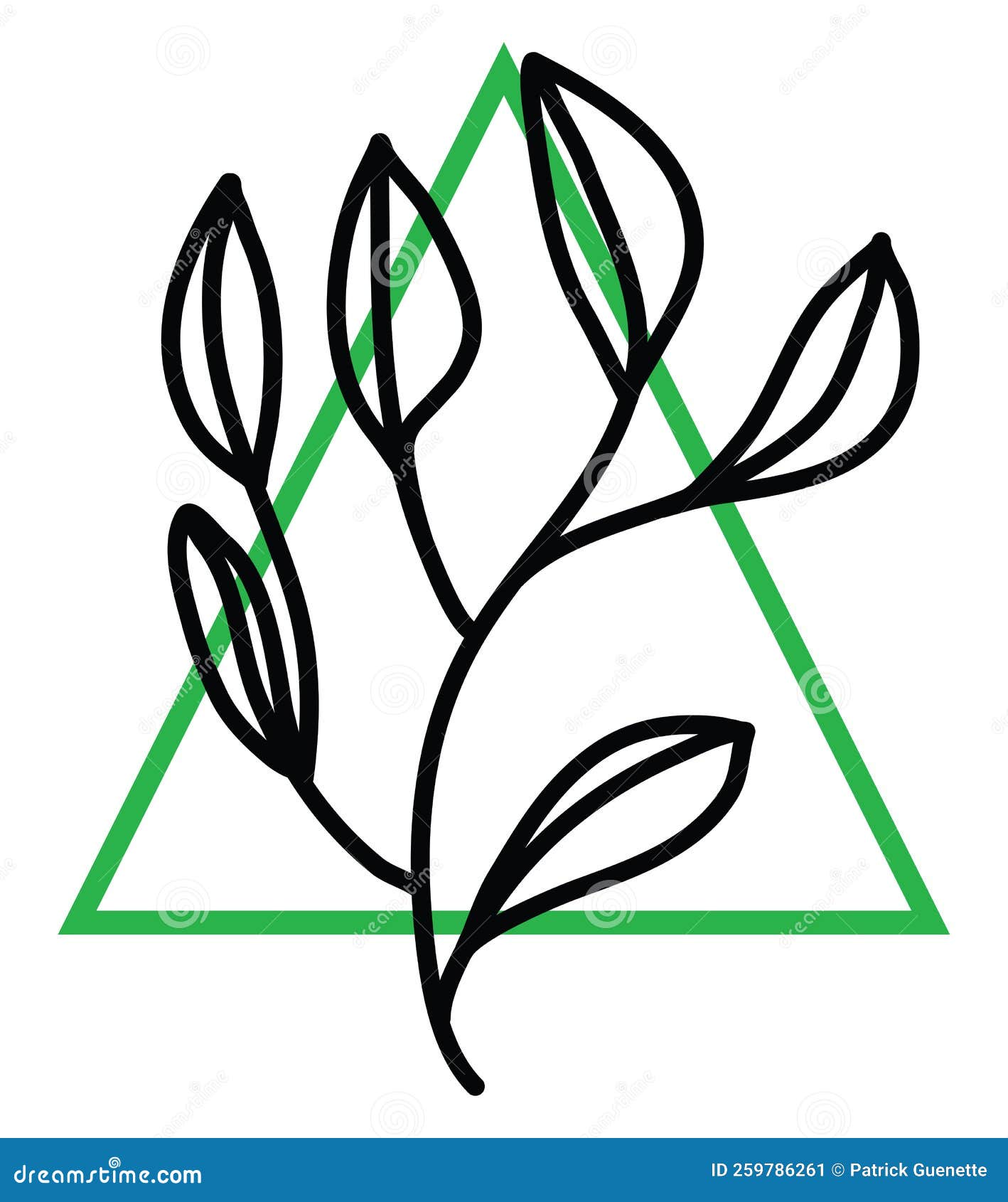 Six leaves, icon stock vector. Illustration of design - 259786261