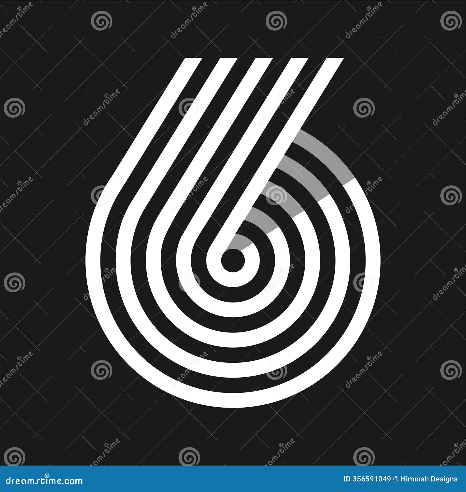 Six Line Logo Design Icon Vector Stock Illustration - Illustration of ...