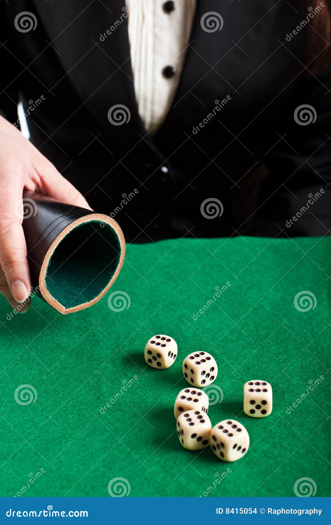 Six lucky dice stock photo. Image of plastic, luck, loser - 8415054