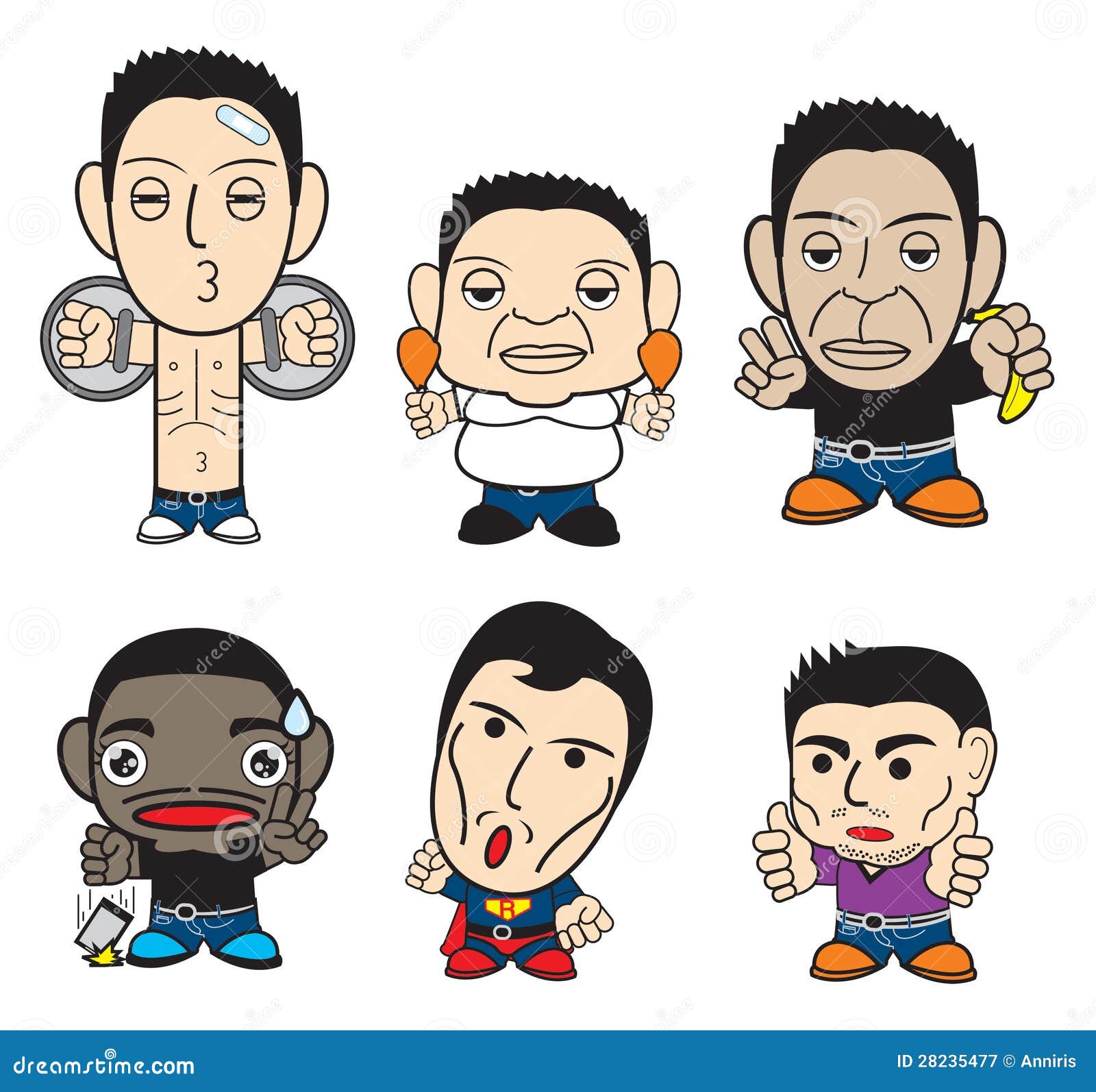 Six man mascot stock vector. Illustration of scary, happy - 28235477