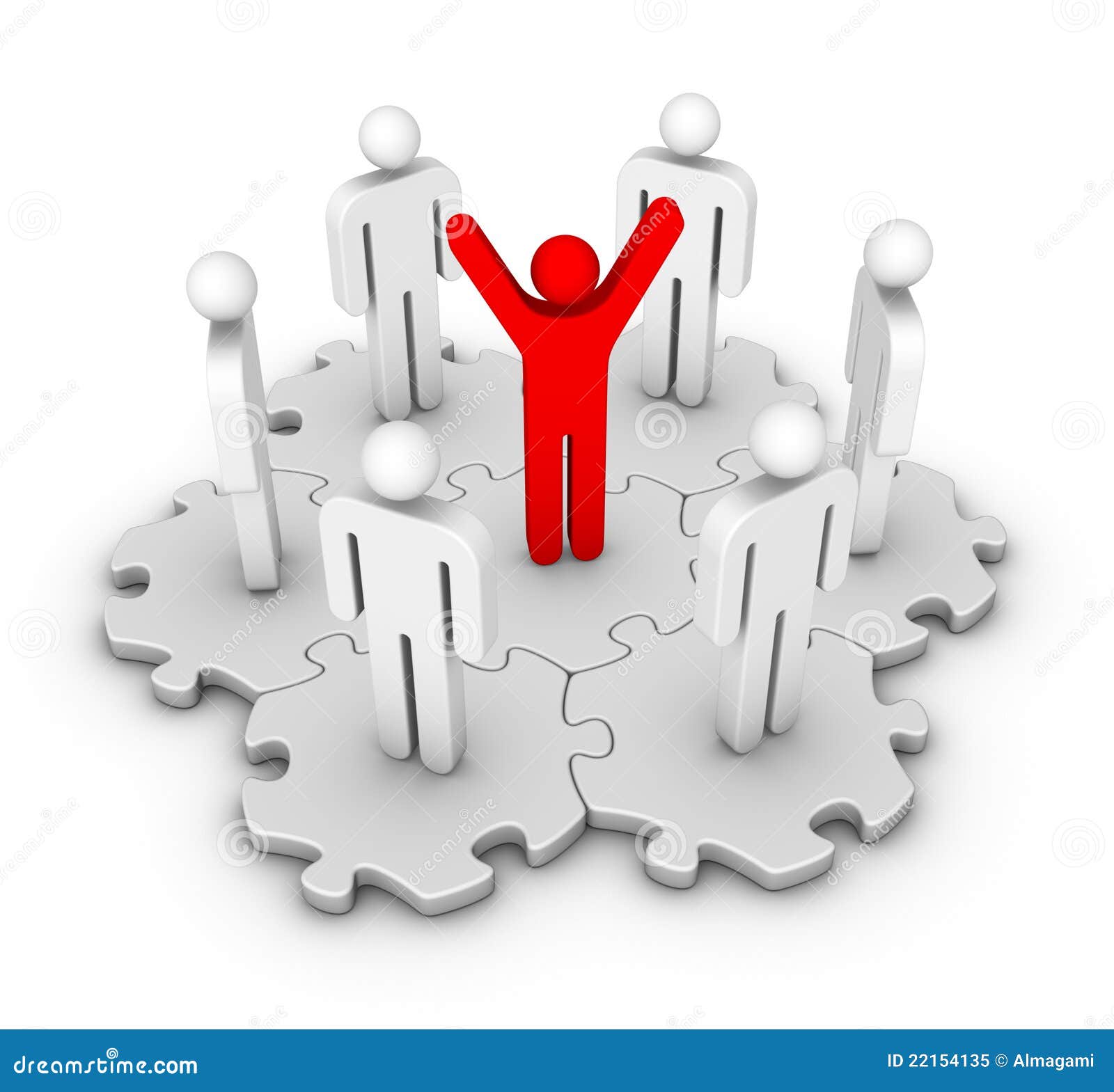 Six men around one stock illustration. Illustration of symbol - 22154135