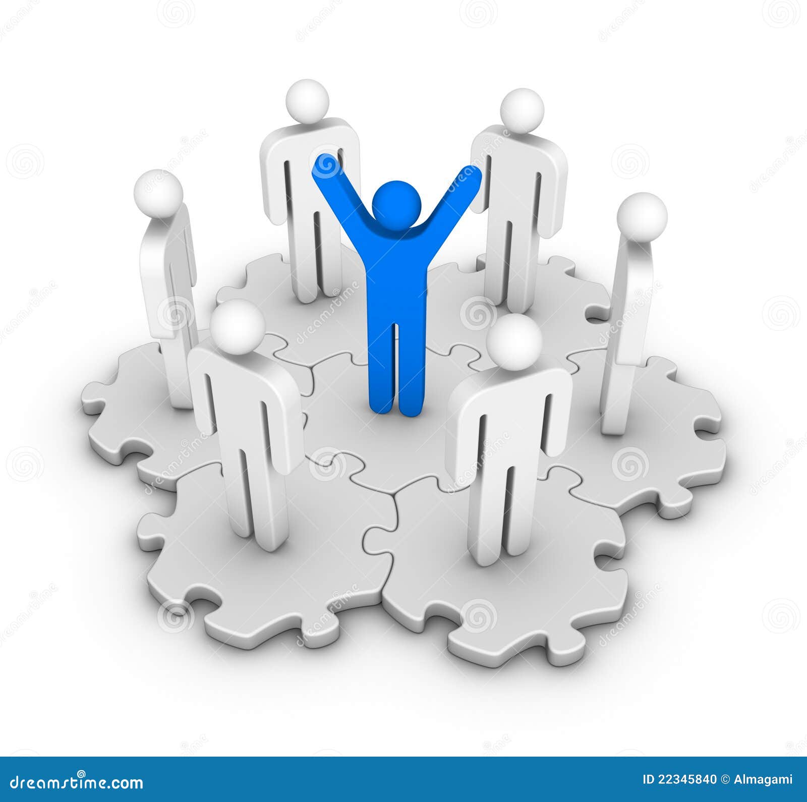 Six men around one stock illustration. Illustration of leader - 22345840