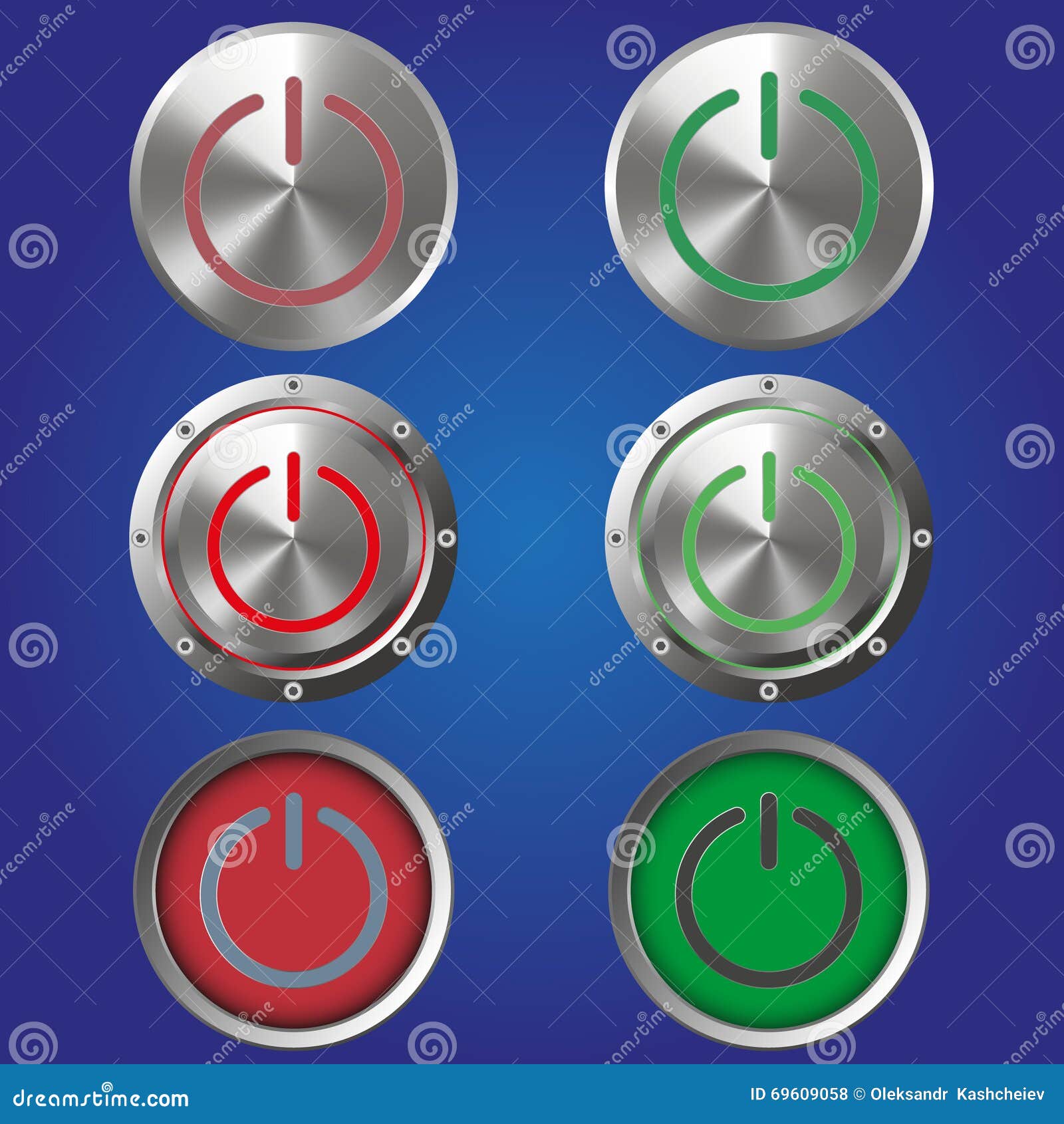 Power Buttons Icon Illustrated In Vector On White Background Royalty ...
