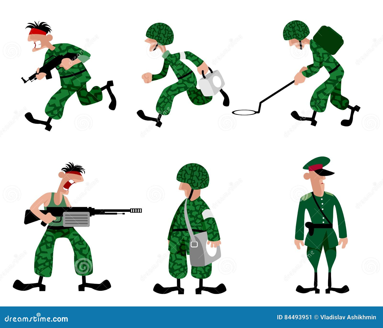 Six military man stock vector. Illustration of forces - 84493951