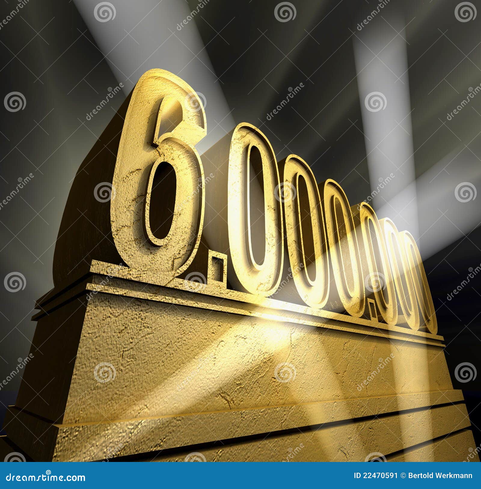 Six million stock illustration. Illustration of achievement - 22470591
