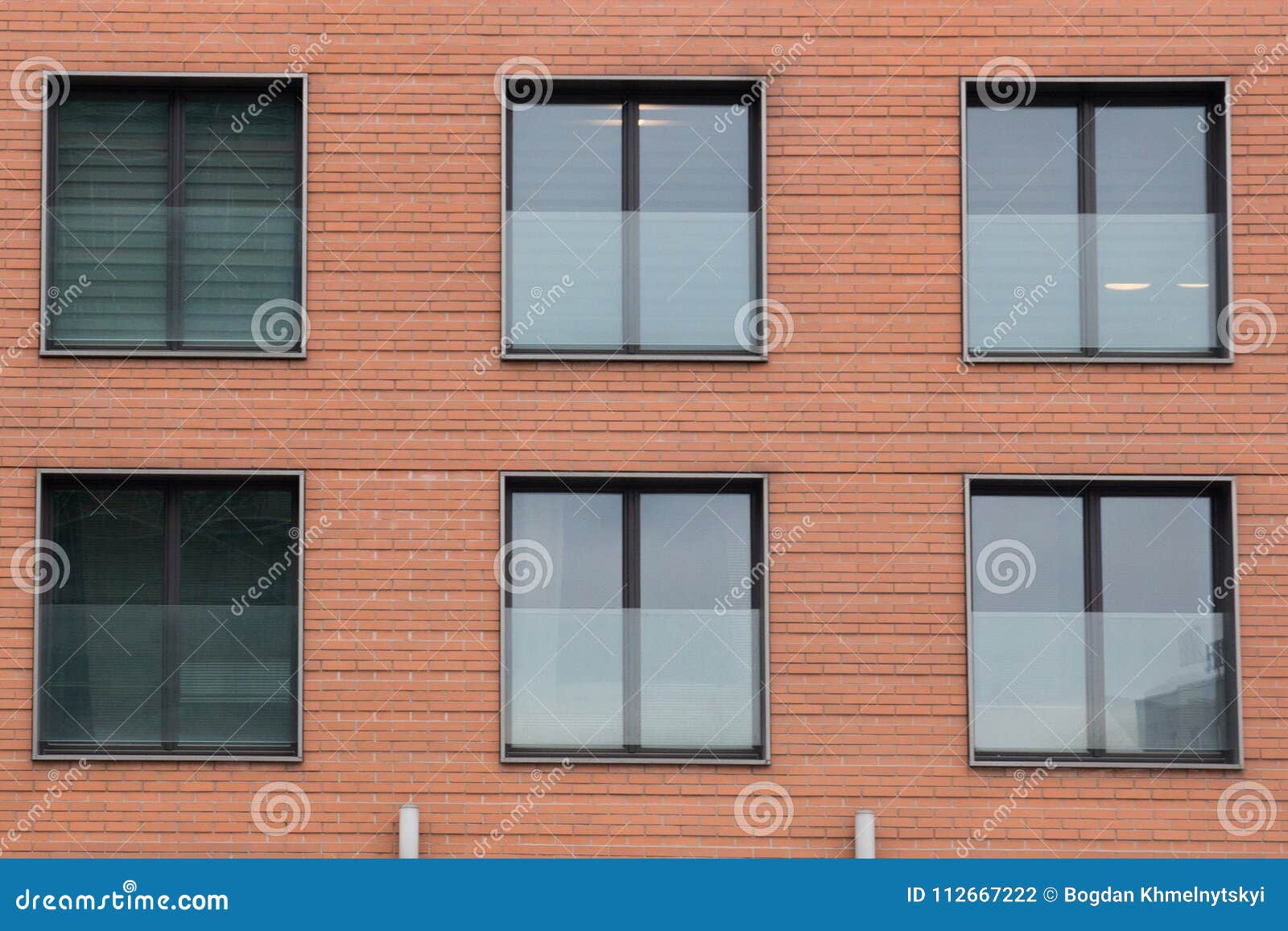 Six Modern Front Glass Windows of an New House Stock Photo - Image of ...
