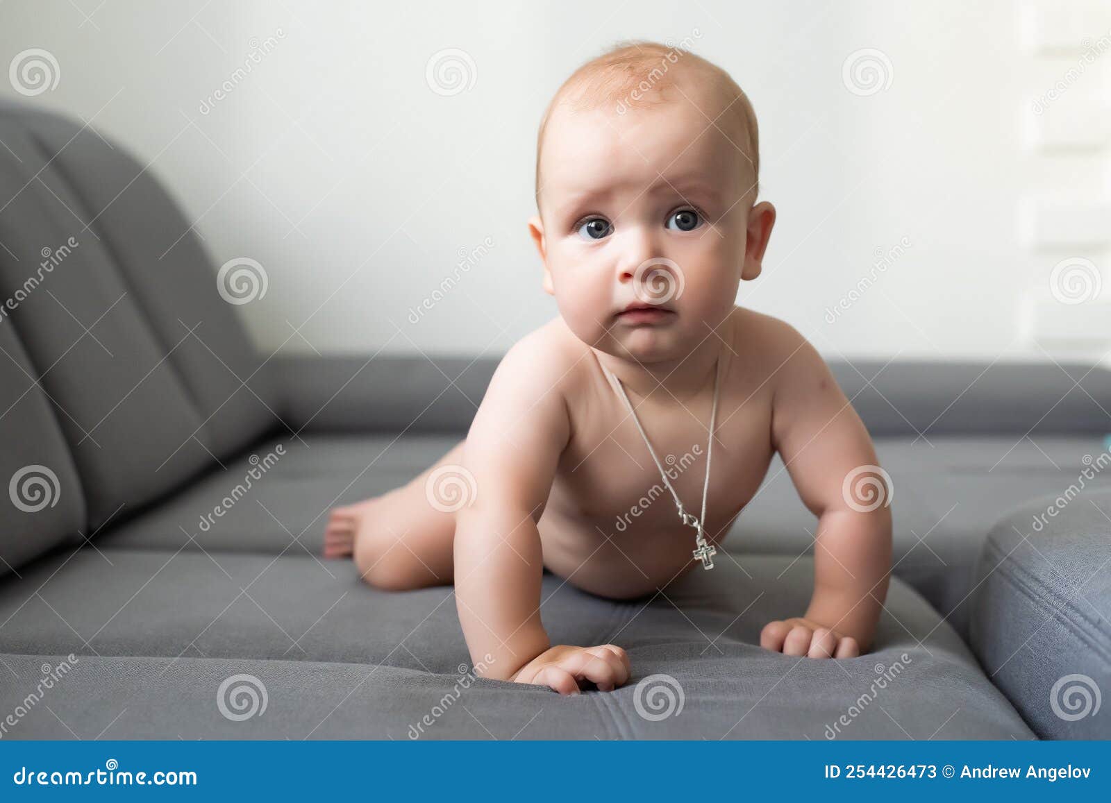 The Six-month-old Kid. Newborn 6 Months. Stock Image - Image of closeup ...