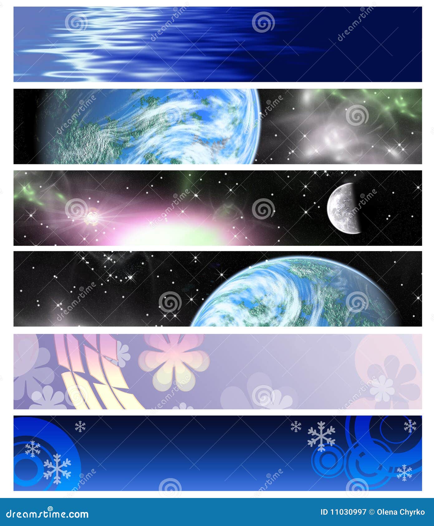 Six Multi-coloured Banners 3 Stock Illustration - Illustration of multi ...