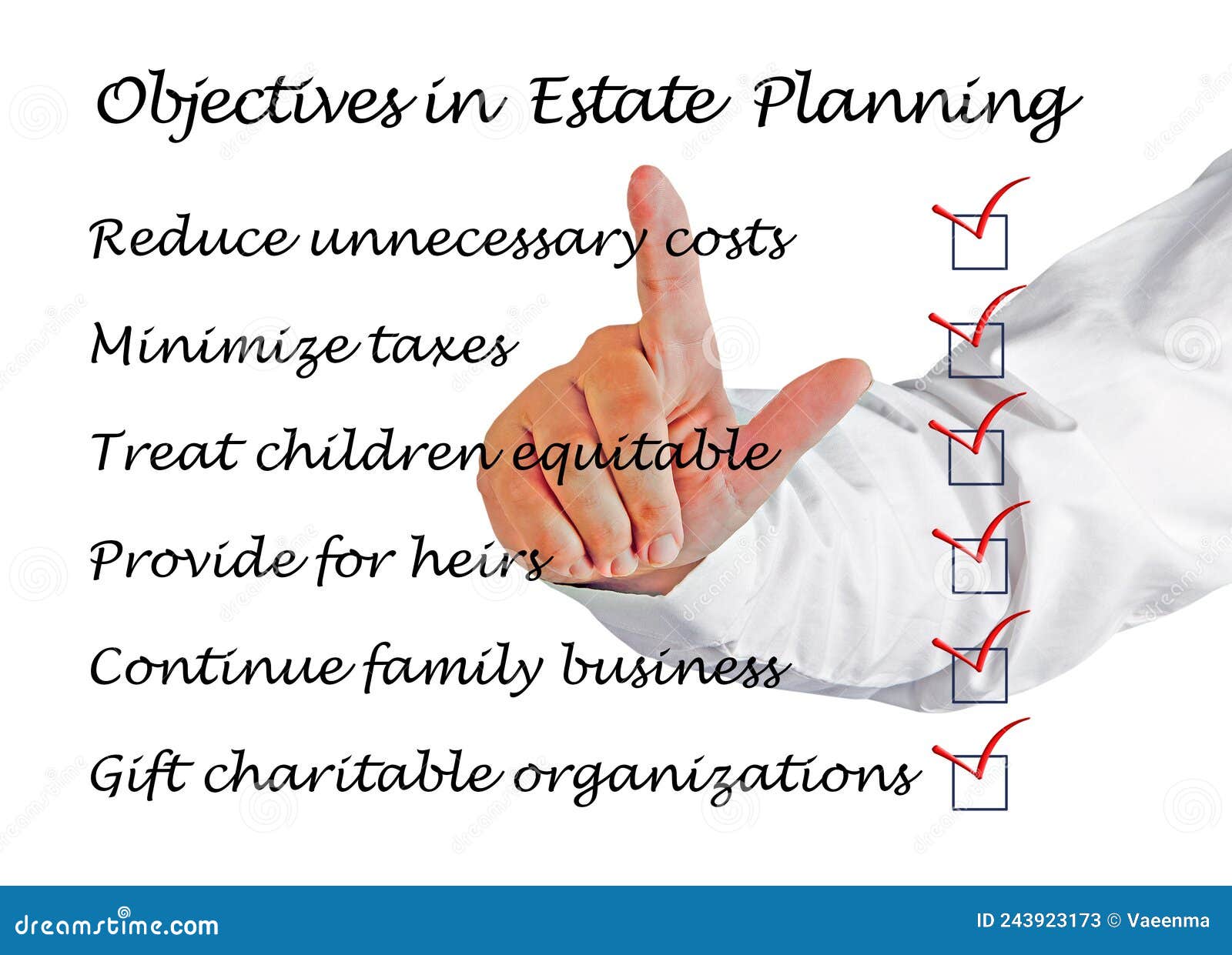 Objectives in Estate Planning Stock Illustration - Illustration of ...