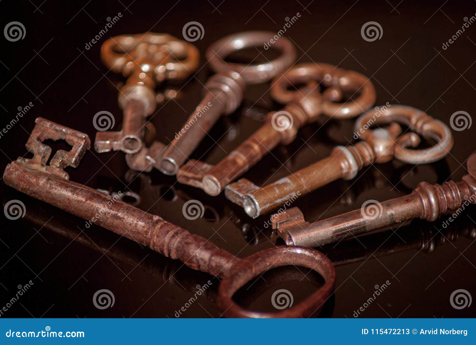 Six old rusty keys stock image. Image of dirty, rusty - 115472213