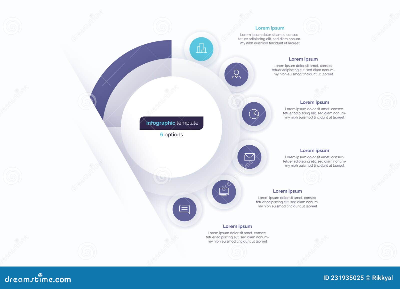 Six Option Circle Infographic Design Template. Vector Illustration ... Six Option Circle Infographic Design Template. Vector Illustration ...
