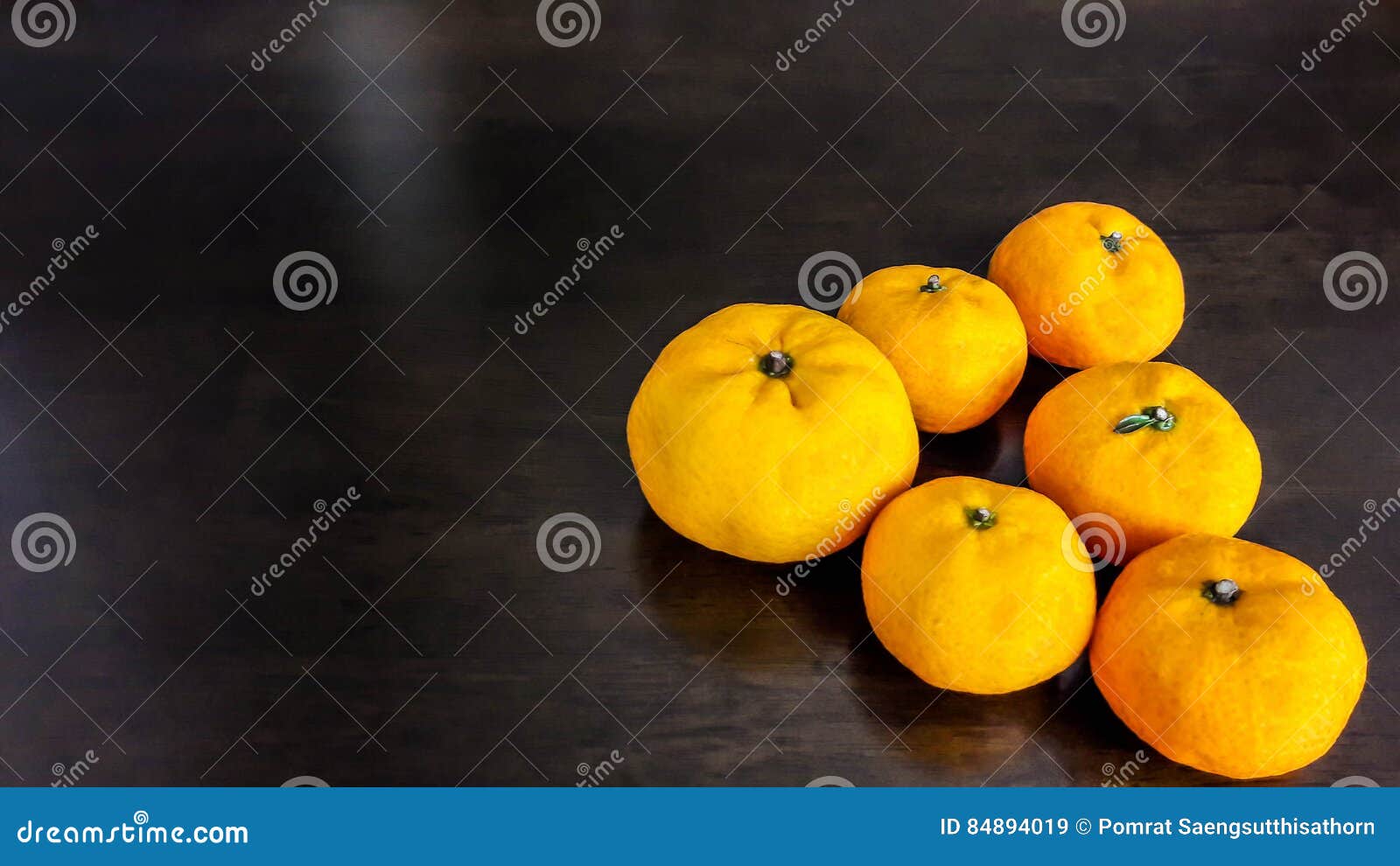 Six oranges on table. stock image. Image of develop, acidic - 84894019