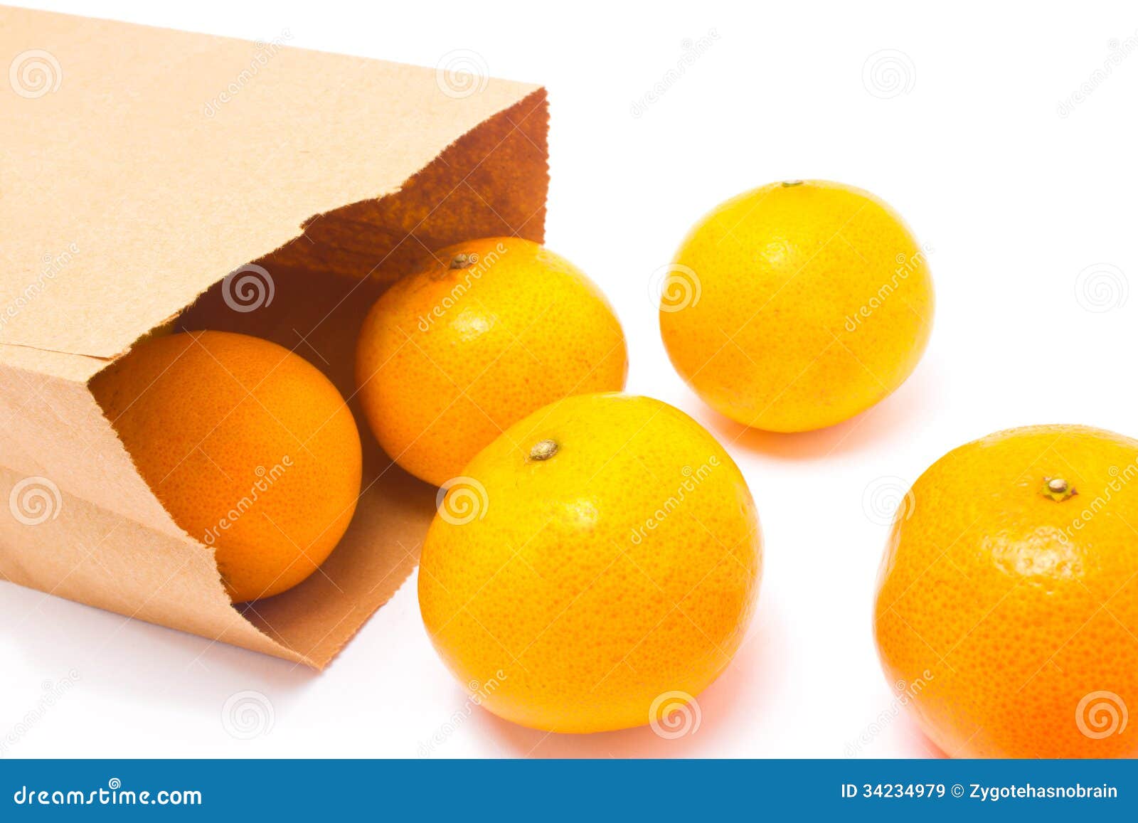 Six Oranges Tombant Du Sac De Papier. Image stock - Image du roulette ...