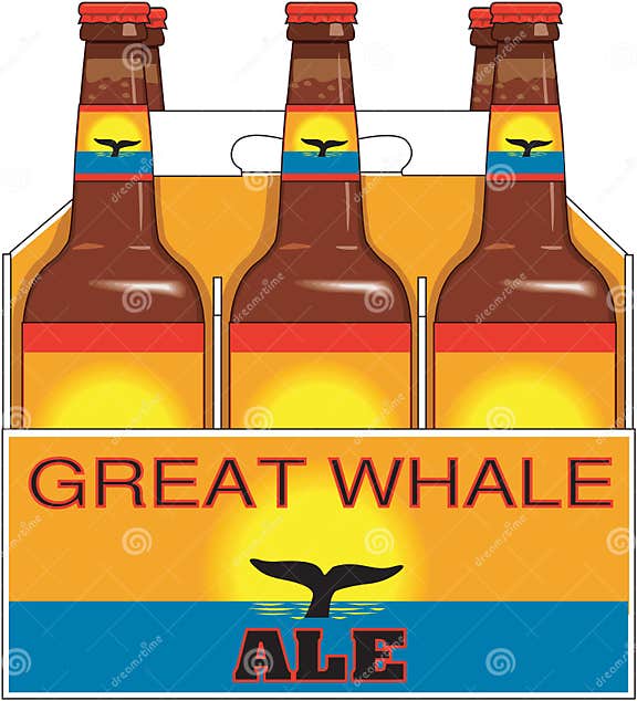 Six Pack Vector Illustration Stock Vector - Illustration of pack, glass ...