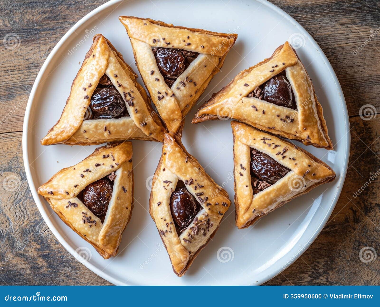Six Pastry Triangles stock photo. Image of triangular - 359950600