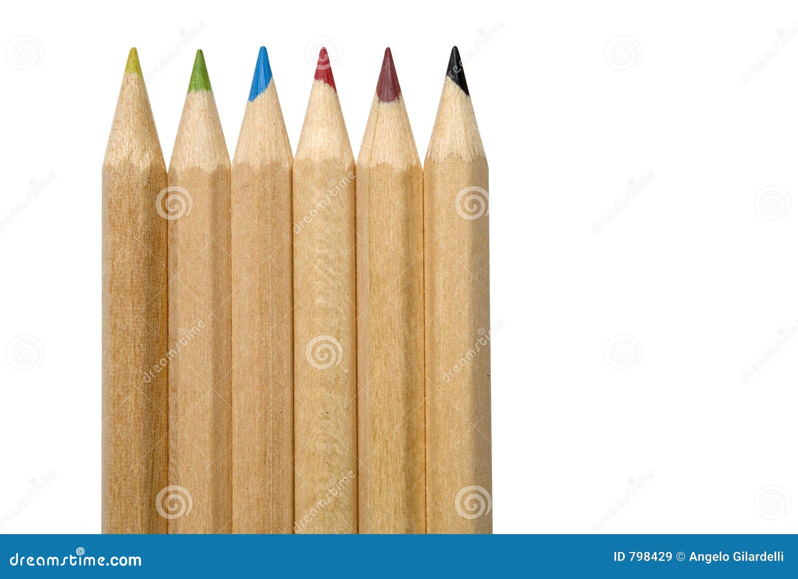 Six pencils stock image. Image of line, pencils, geometric - 798429