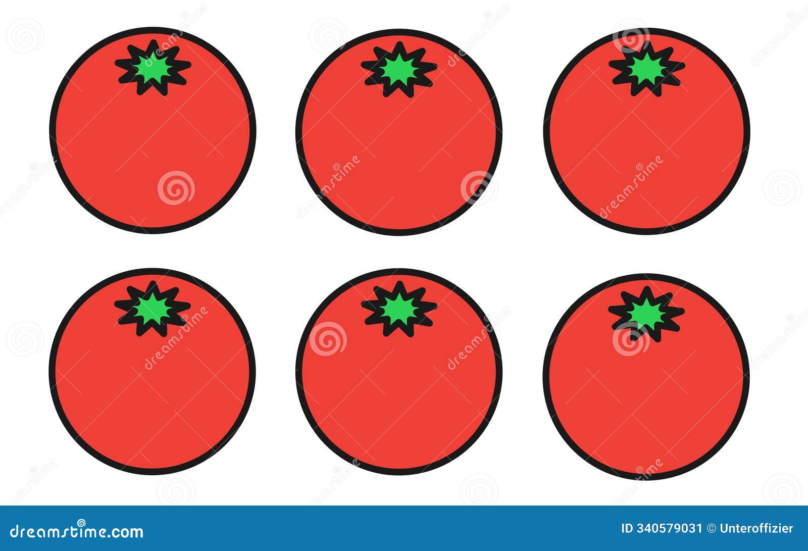 Six Pieces Tomato Food Vegetable Against a White Backdrop Stock ...