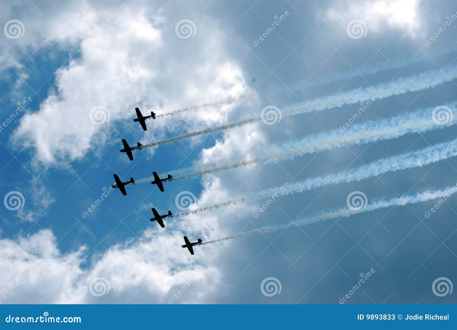 Six Plane Flyby stock image. Image of airplanes, dangerous - 9893833