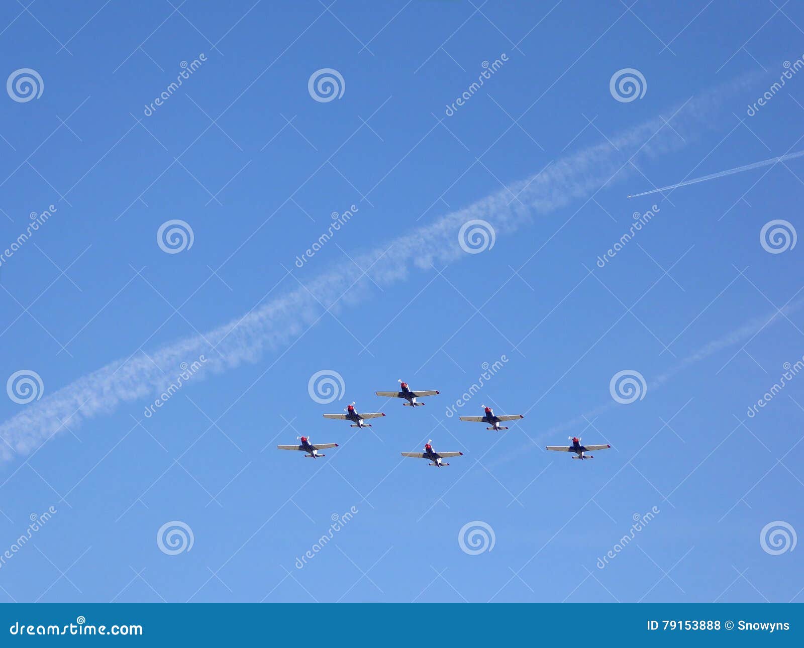 Six Planes Fly in Formation Editorial Stock Photo - Image of display ...
