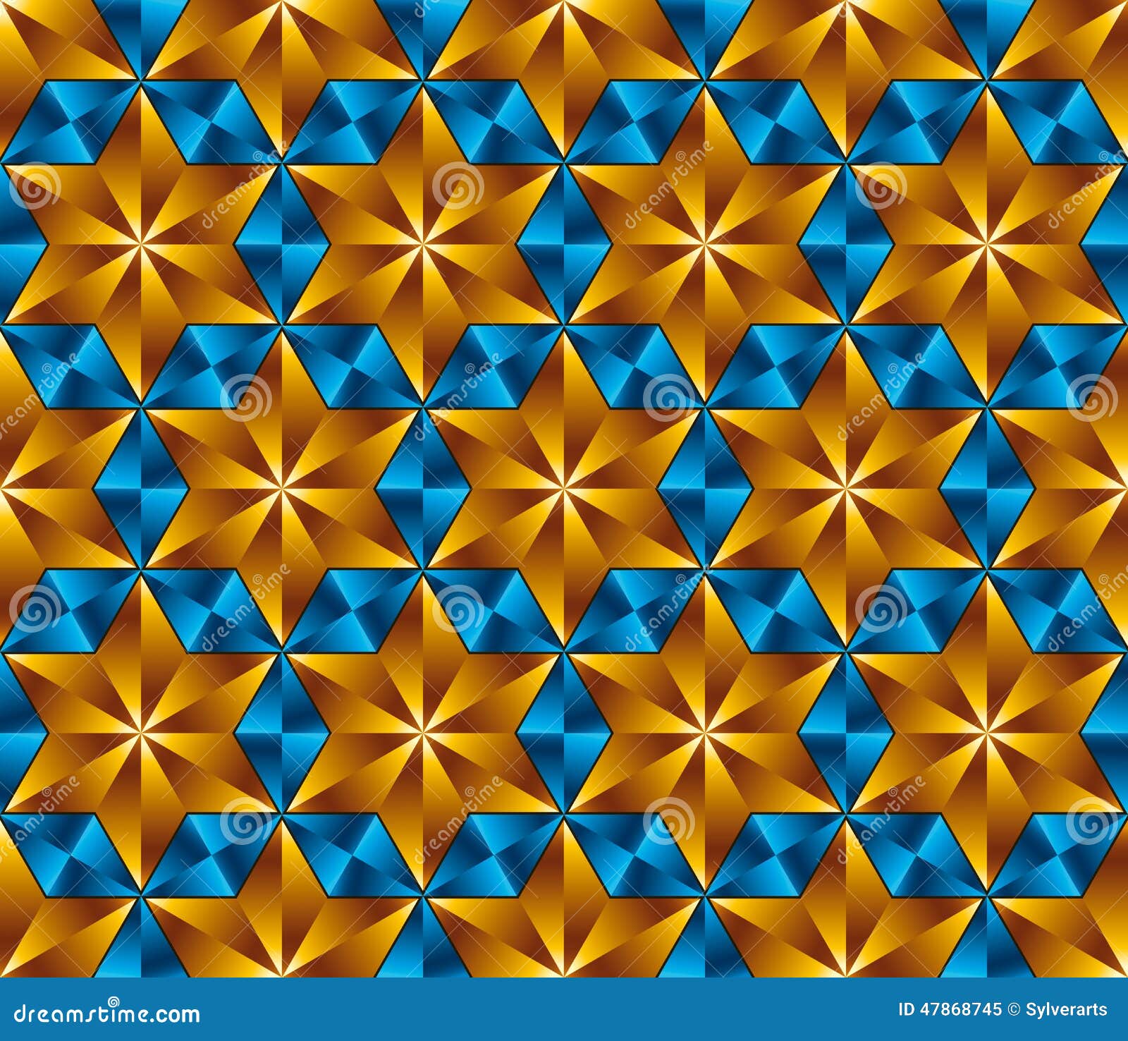 Six Point Stars Tiles Seamless Pattern. Stock Vector - Illustration of ...