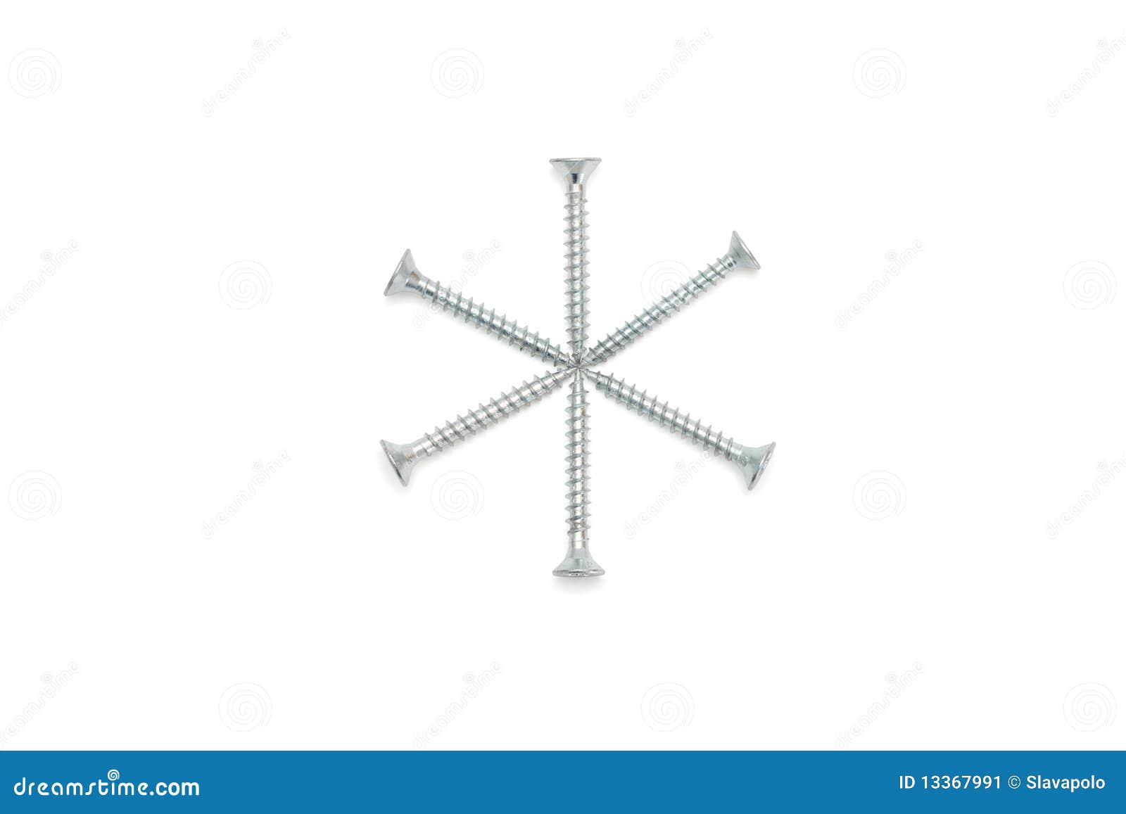 Six-pointed Star Made of Screws Stock Image - Image of construction ...