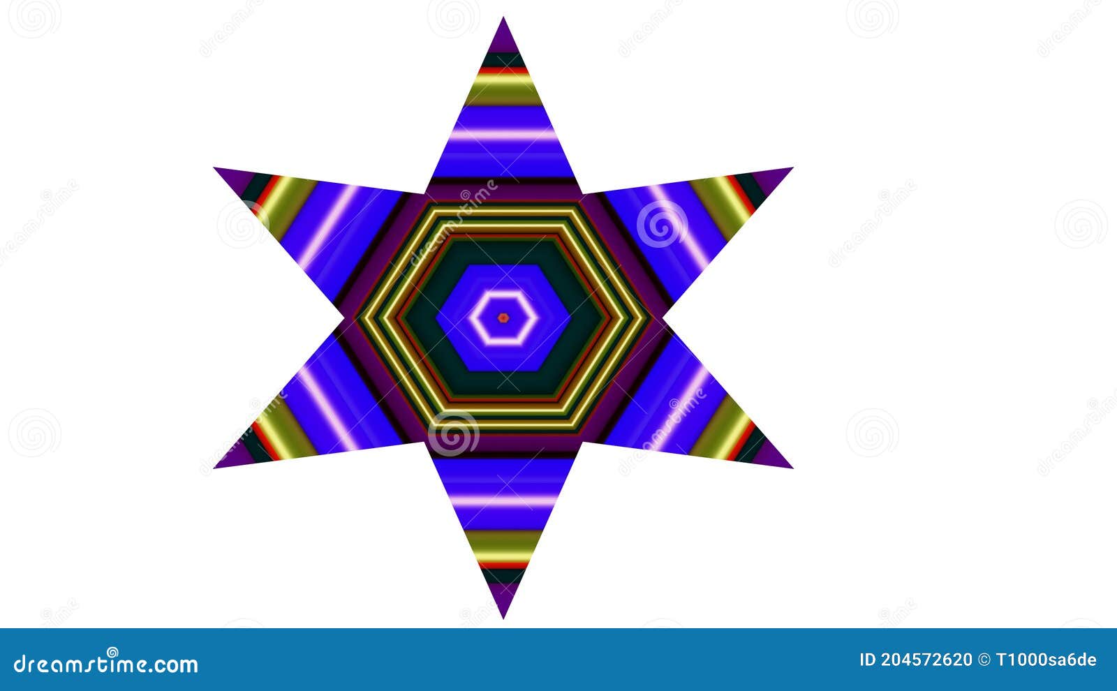 Six-pointed Star with Varying Patterns Stock Illustration ...
