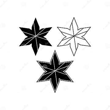 Six Rays Star Shape Logo. Abstract Vector Sign Stock Illustration ...