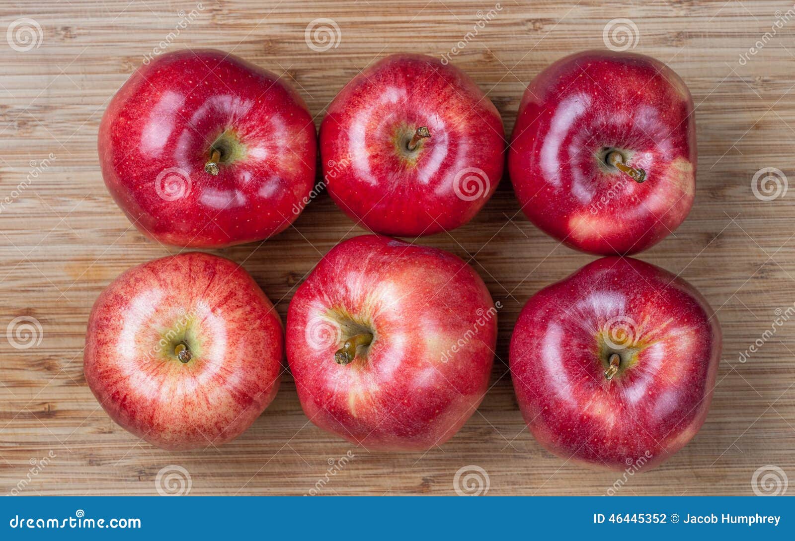 Six red apples stock photo. Image of delicious, horticulture - 46445352