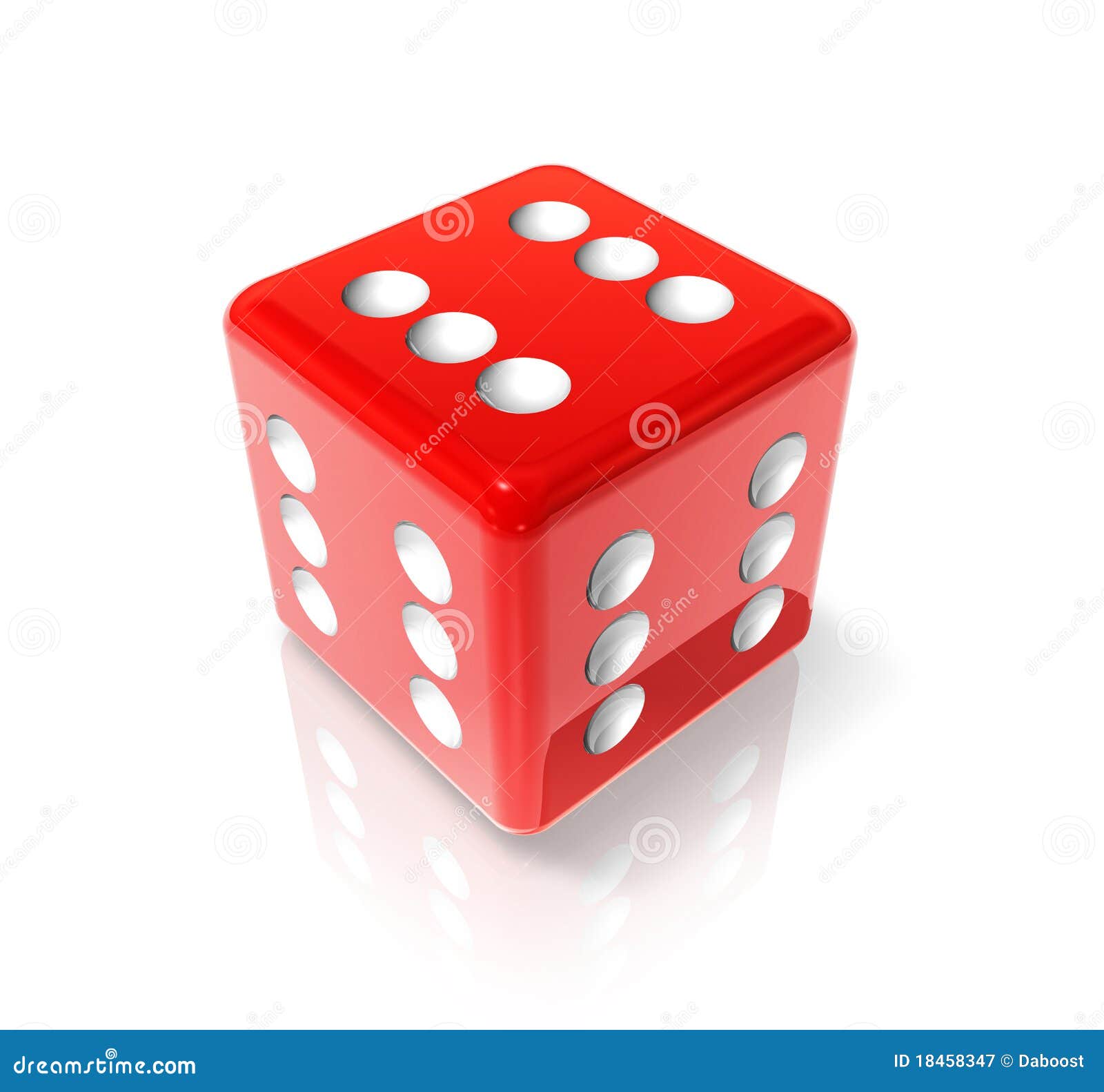 Six red dice stock illustration. Illustration of winner - 18458347