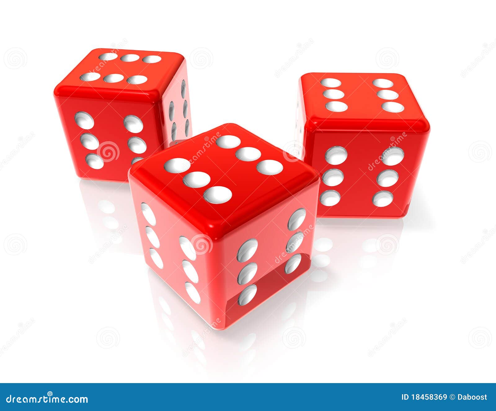 Six red dices stock illustration. Illustration of three - 18458369