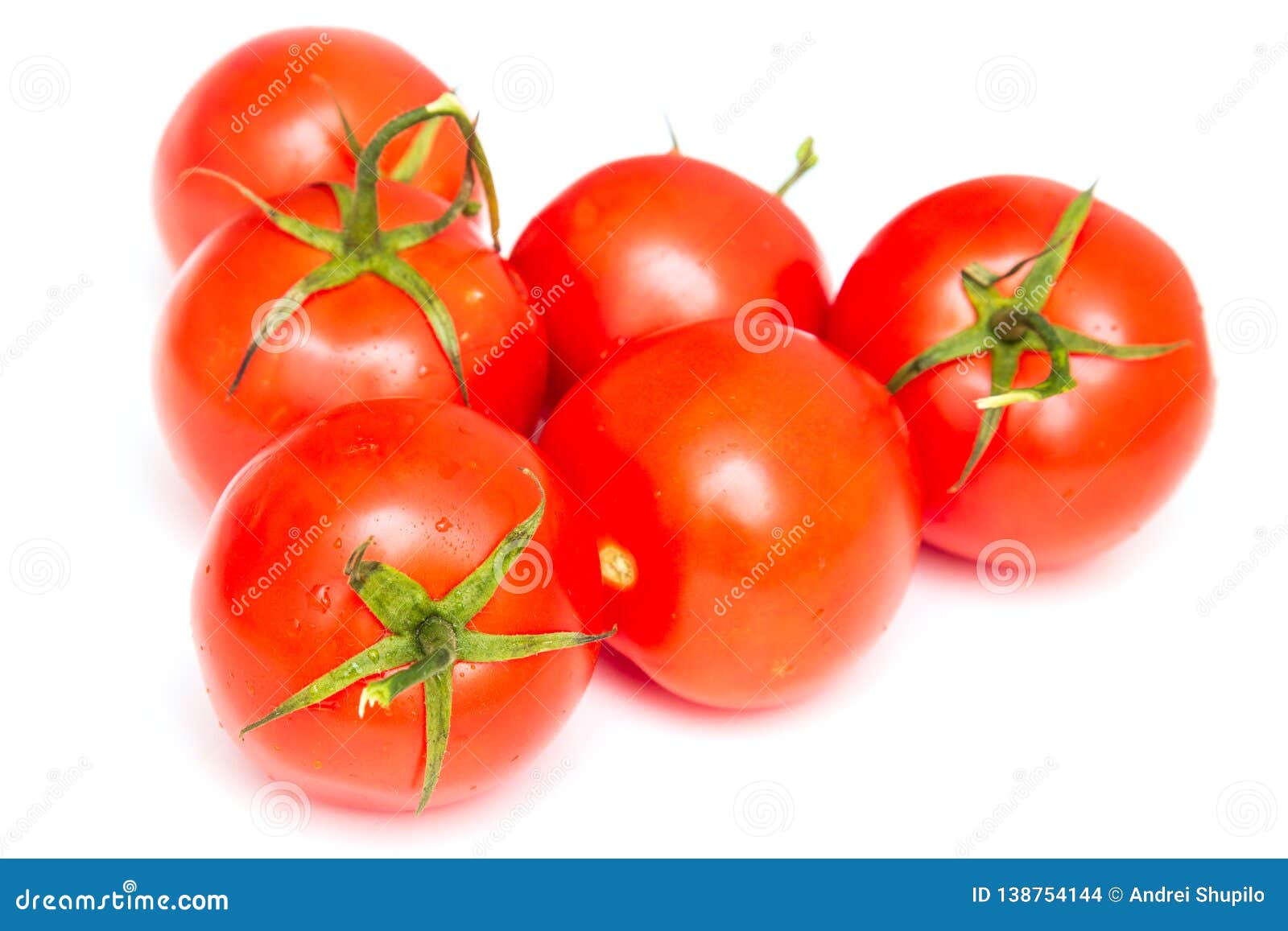 Six Red Tomatoes on a White Background Stock Photo - Image of hexagon ...