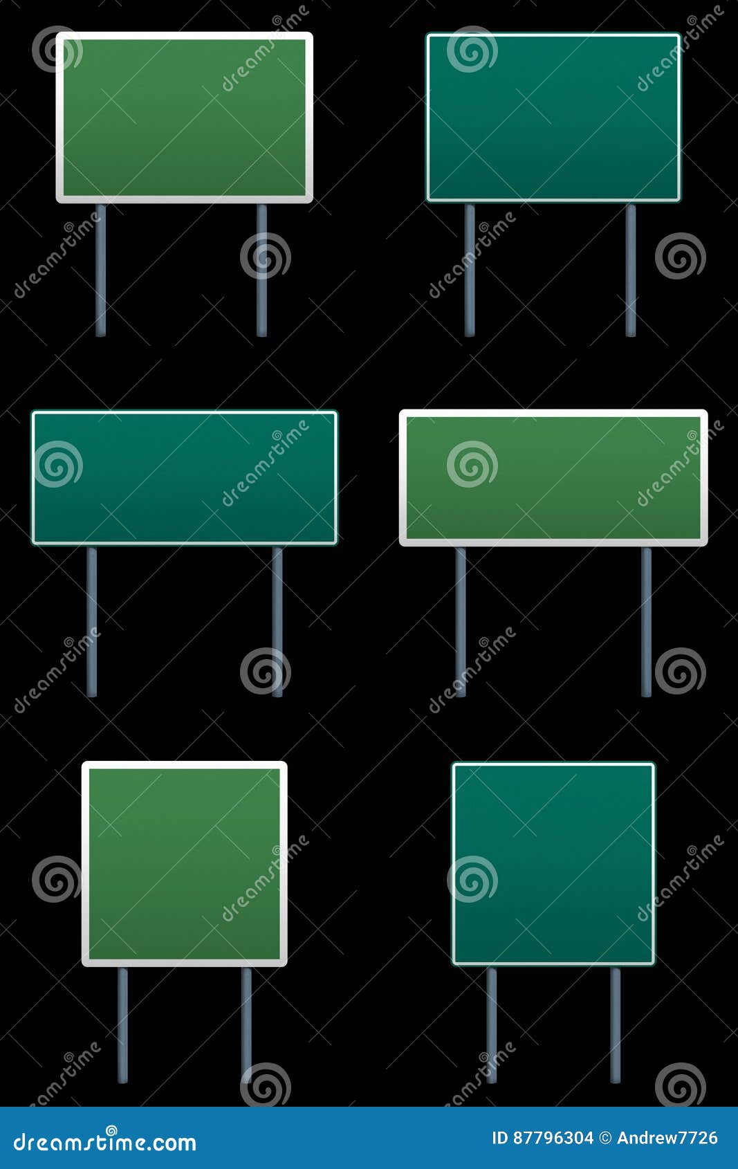 Six road signs. stock illustration. Illustration of select - 87796304
