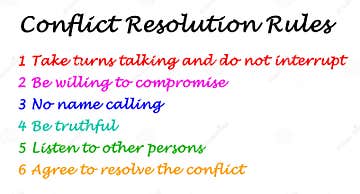Rules for Conflict Resolution Stock Illustration - Illustration of ...