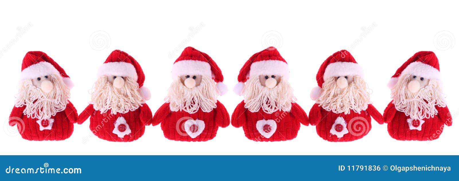 Six Santa Clauses stock photo. Image of frost, copy, color - 11791836