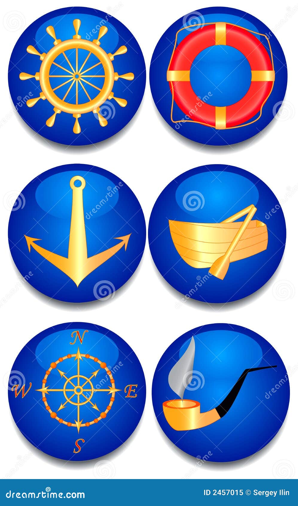 Six sea signs. stock vector. Illustration of icon, operate - 2457015