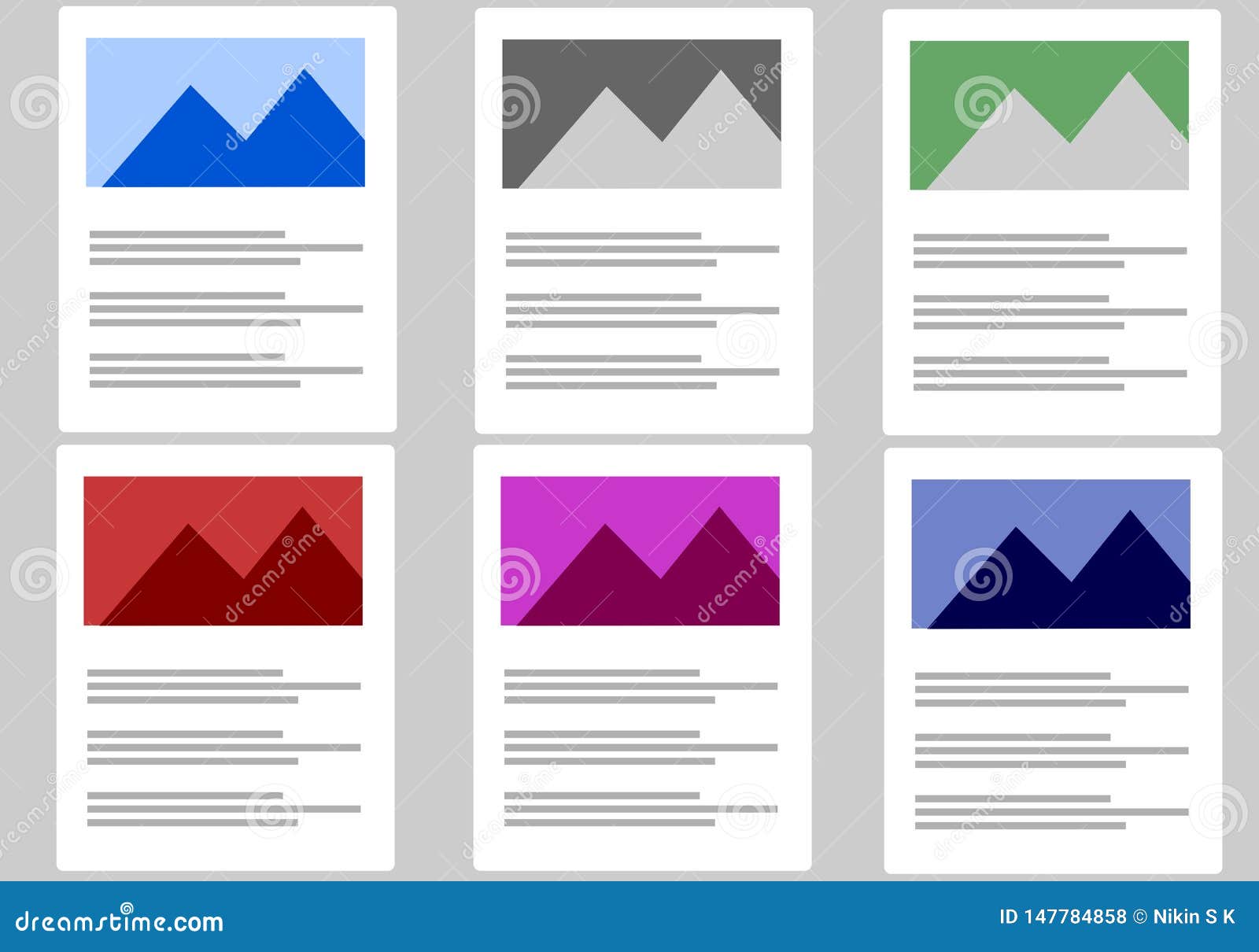 Sheet of Graphical Text and Image Content Illustration Stock Vector ...