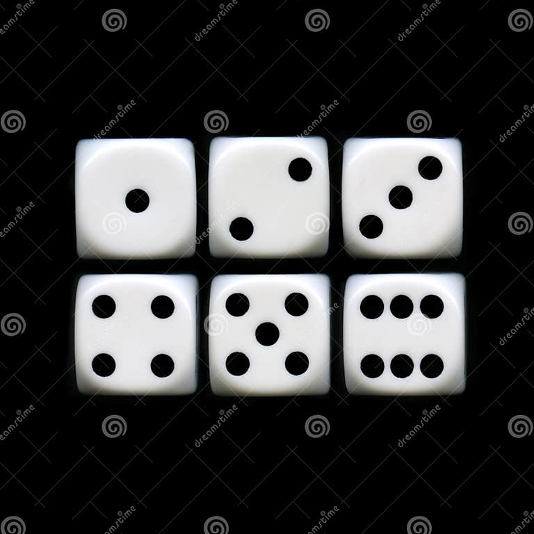 Six Sides of a Dice stock photo. Image of black, dice - 27836758