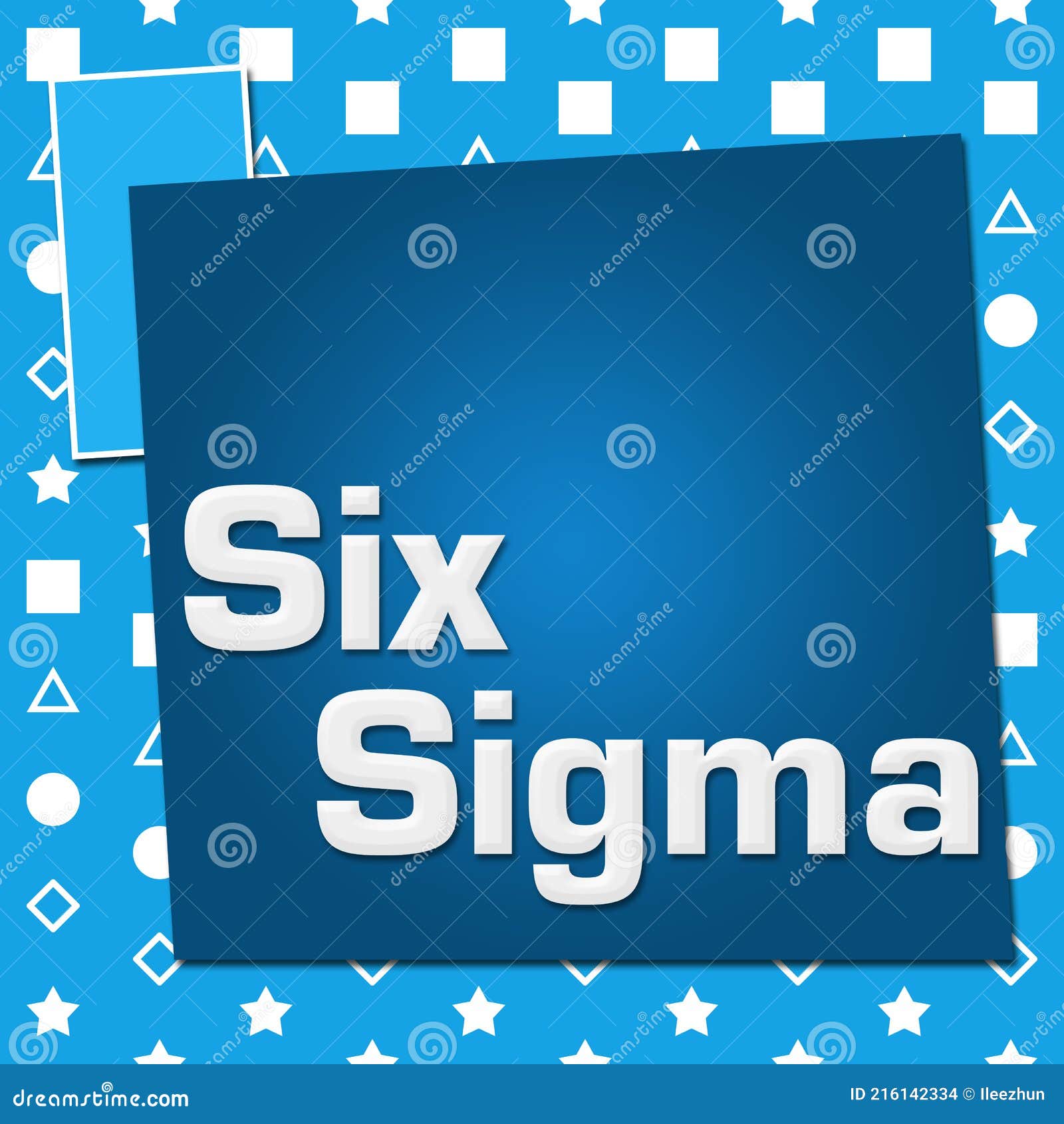 Six Sigma Blue Basic Symbol Squares Stock Illustration - Illustration ...