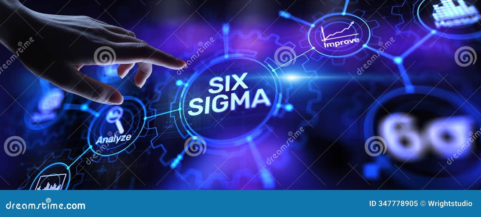 Six Sigma DMAIC Industrial Innovation Technology Quality Control Business Concept Stock Image ...