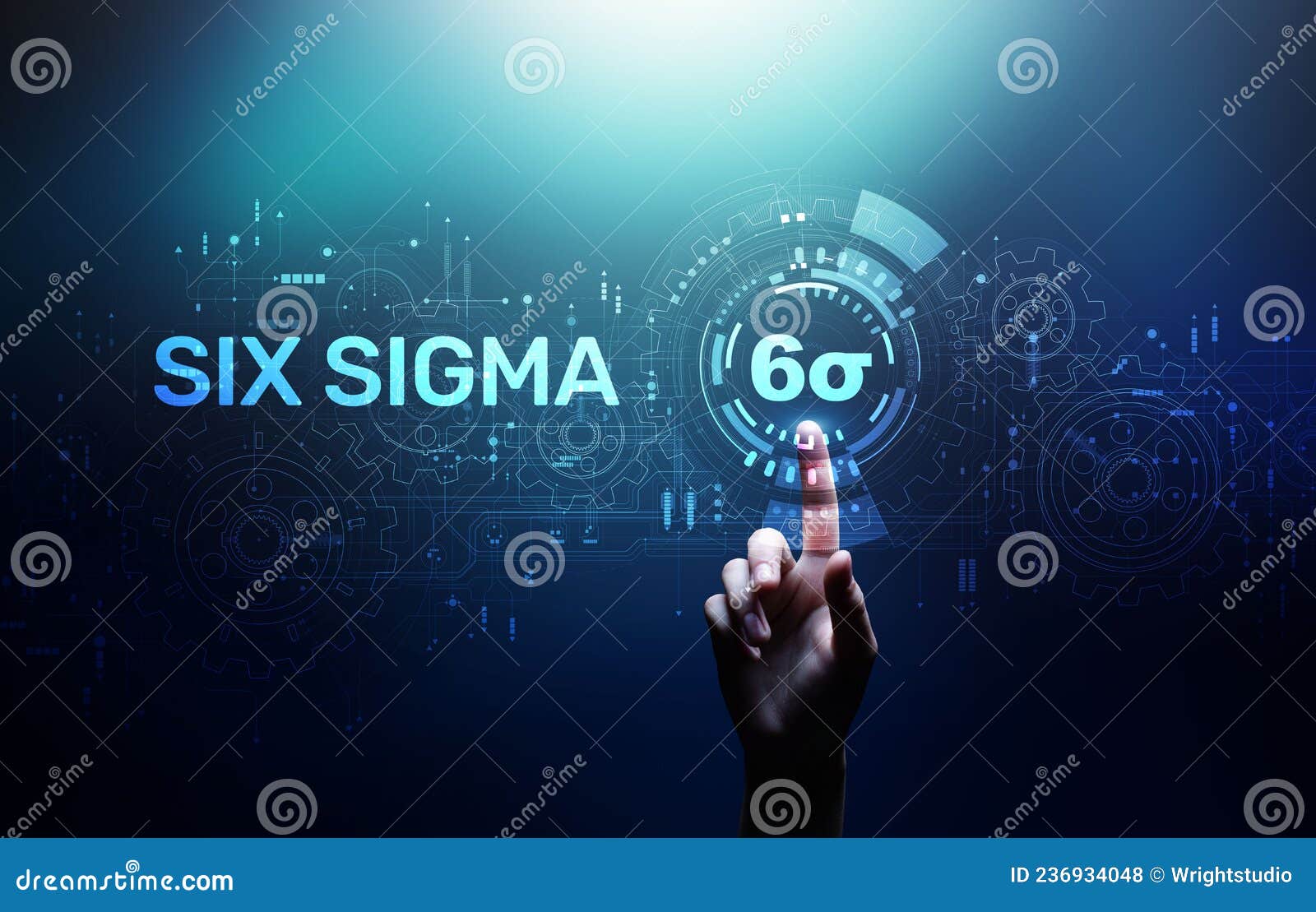 SIx Sigma DMAIC Lean Manufacturing Business Technology Concept on ...