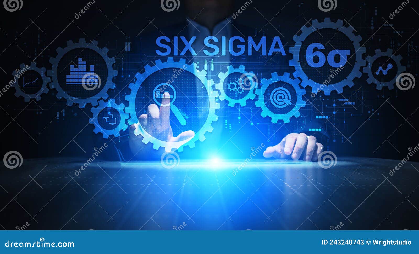SIx Sigma DMAIC Lean Manufacturing Business Technology Concept On ...