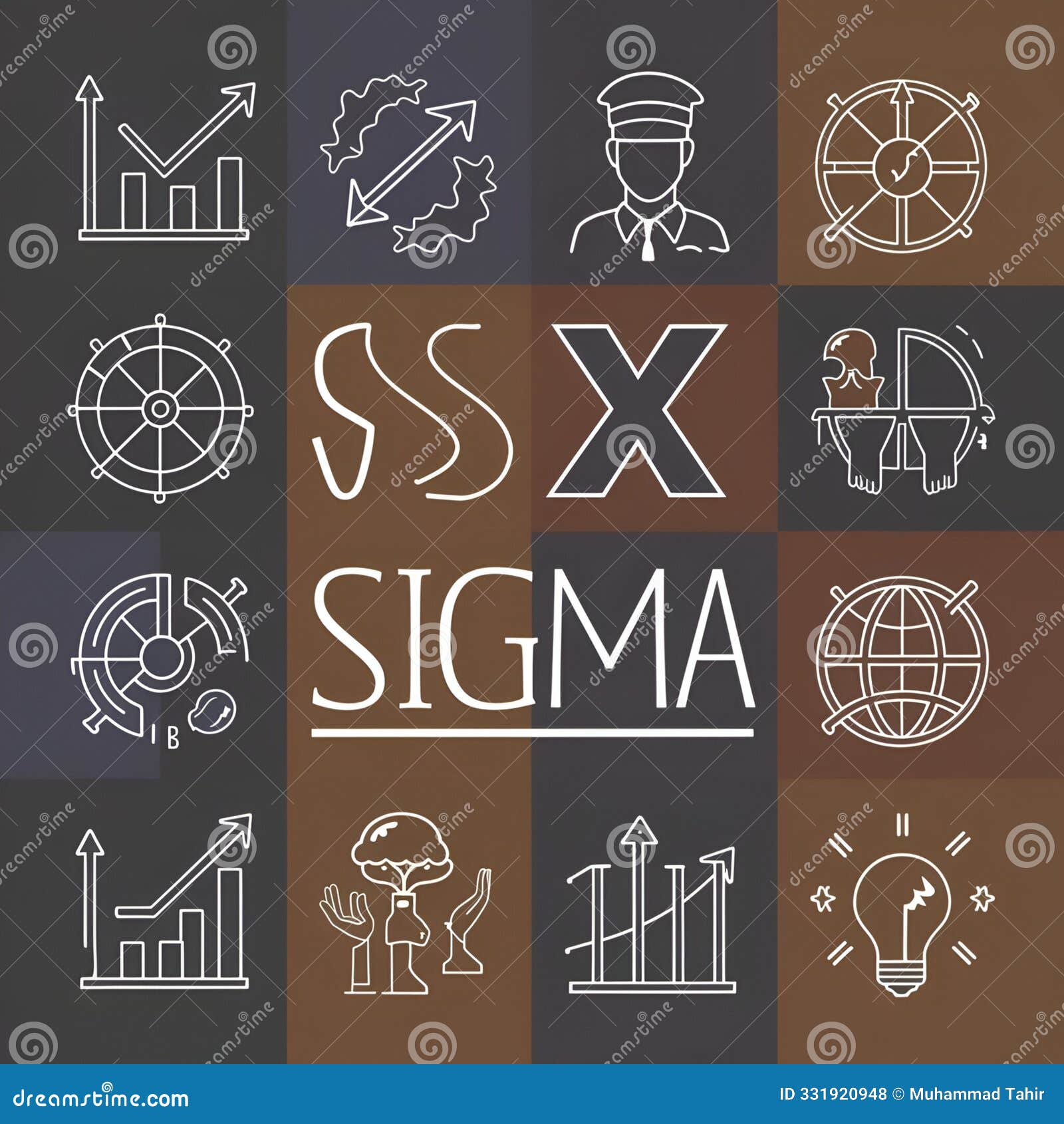 Six Sigma Essentials: at a Glance Stock Illustration - Illustration of ...