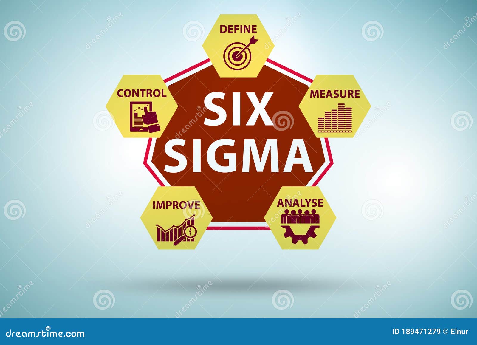 Six Sigma Illustration - Lean Management Concept Stock Illustration ...