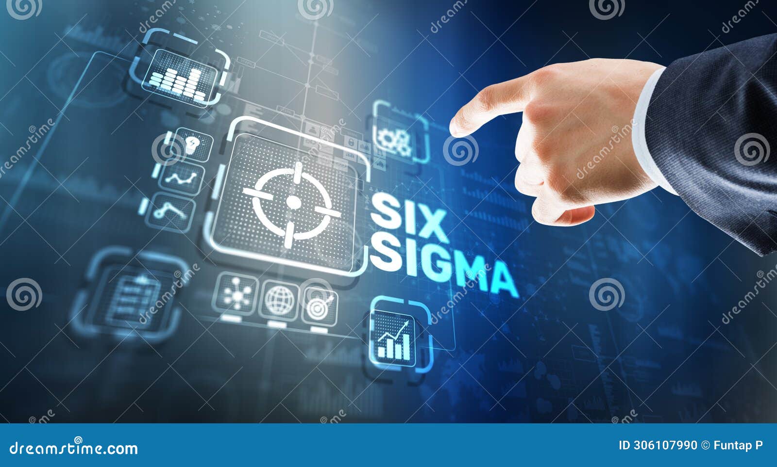 Six Sigma. Management Concept Aimed At Improving The Quality Of Work Of ...
